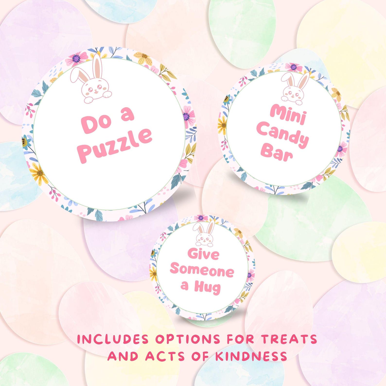 Easter Egg Filler Tokens | 100 Prefilled Printable + Editable Blank ...