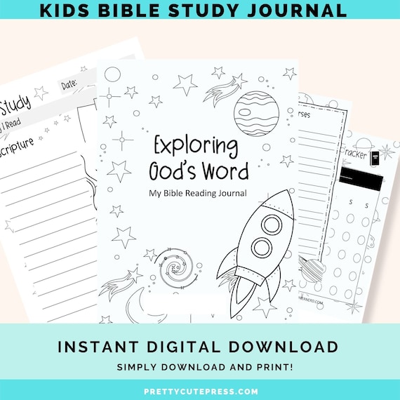 Kids Bible Study Journal Printable Scripture Reading Log for - Etsy