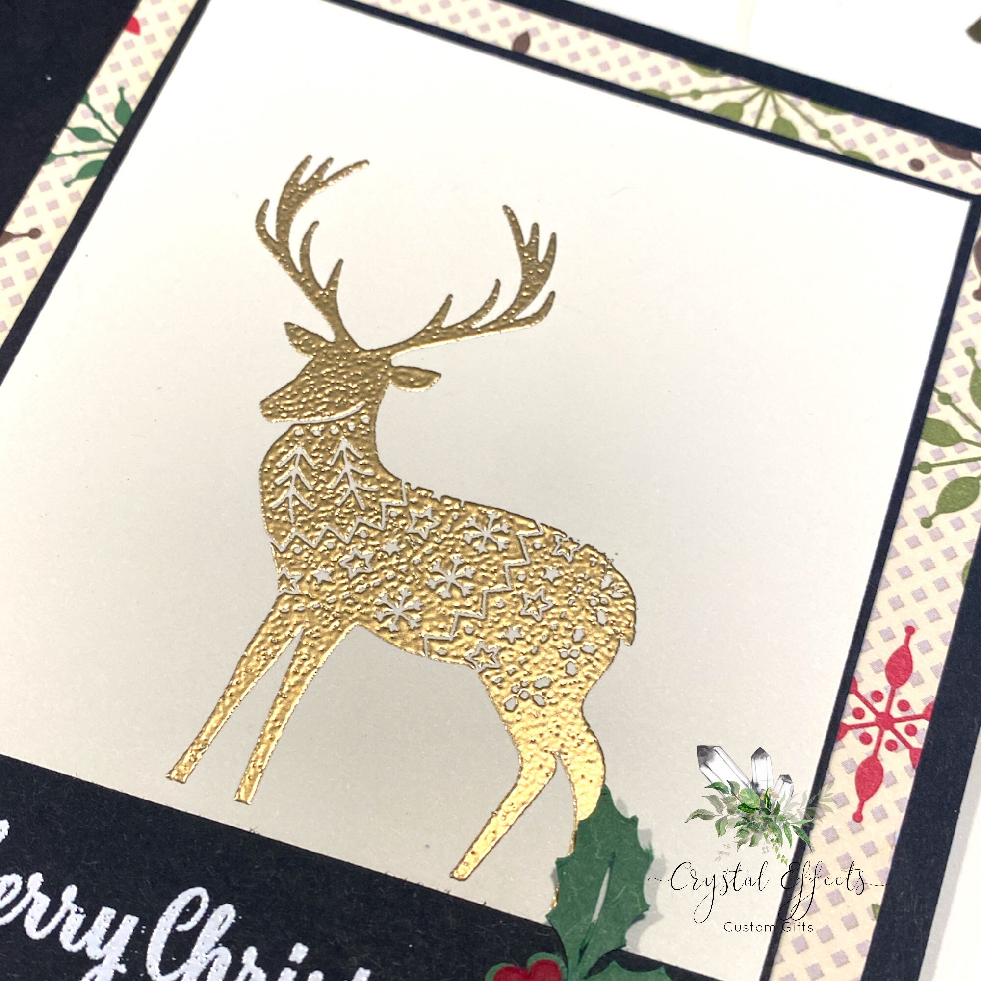 DIY Card Kit | Handmade Card Kit -4 | Gold Deer Buck | Stamped Card Kit ...