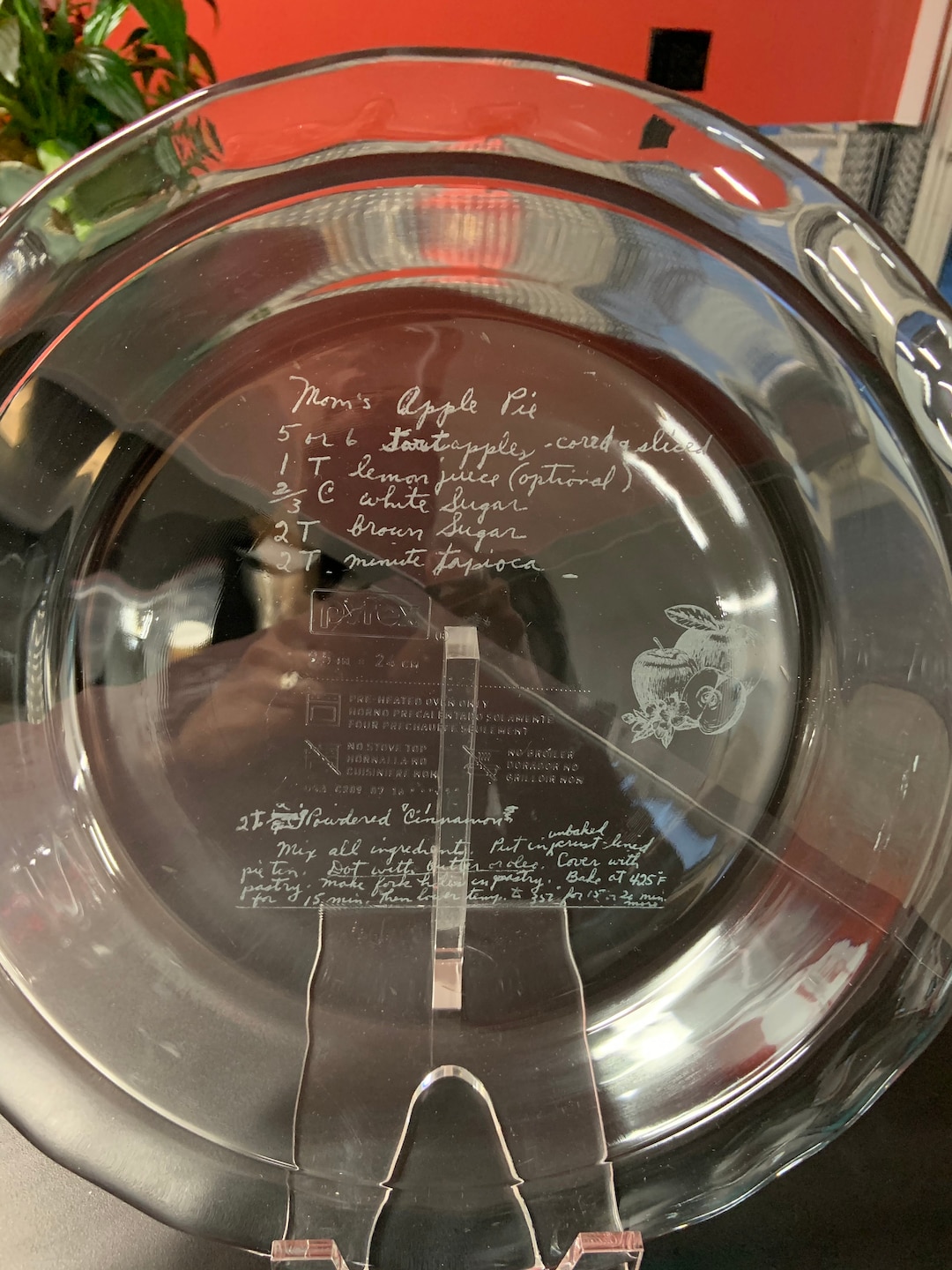 Personalized Recipe Pie Plate - Laser Engraved Handwritten Gift - Etsy