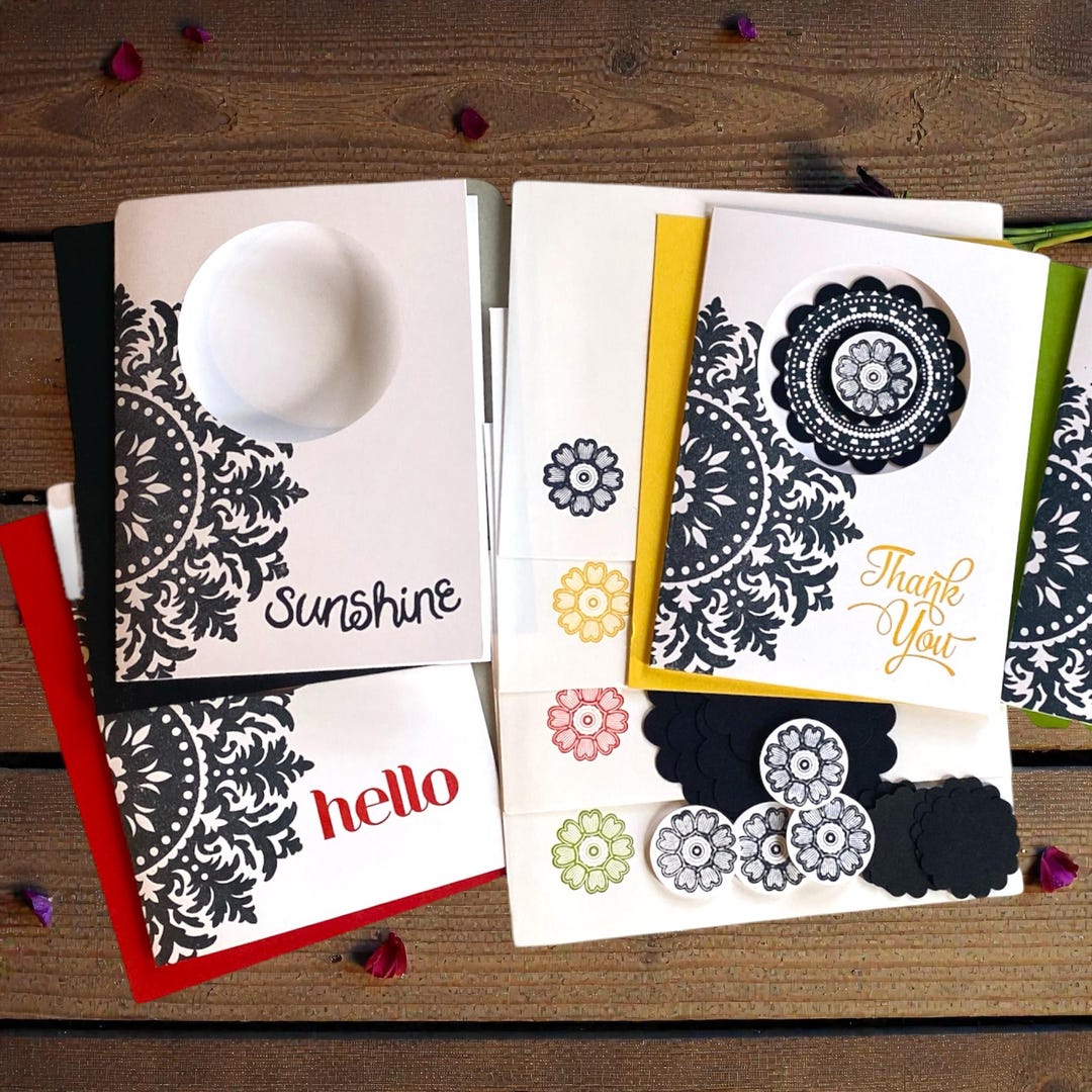 DIY Stampin Up! Card Kit, Handmade (4 Card Set) With Stamps - Etsy