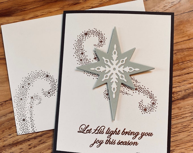 Handmade Christmas Star Card Kit | Copper Embossed, DIY (makes 3) - Etsy