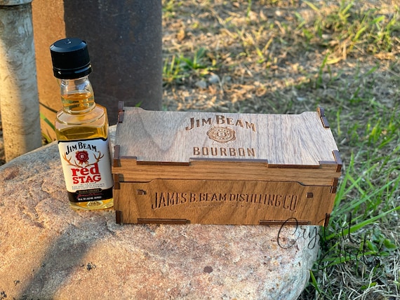 Wood Custom Jim Beam Shot Bottle Box GROOMSMEN GIFT 21st - Etsy Canada