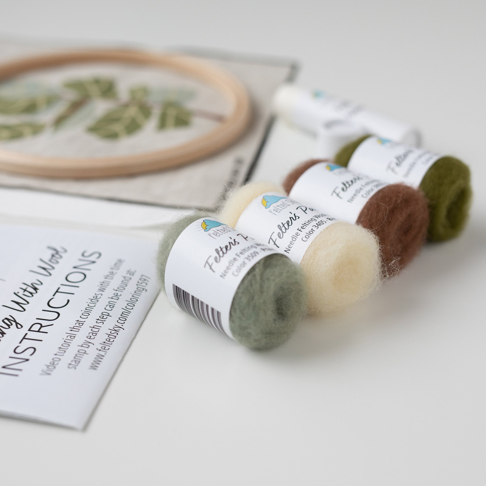 Fiddle-leaf Fig Needle Felting Kit - Beginner Friendly - Coloring With ...