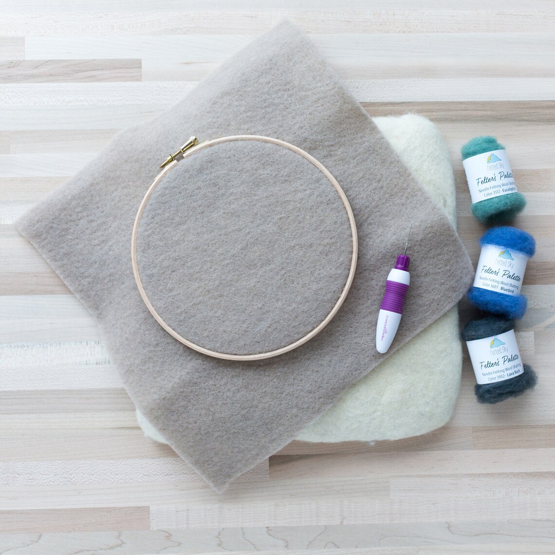 Wool Prefelt for Needle Felting - Felter's Canvas - 12 In. X 12 In ...