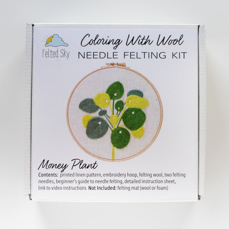 Money Plant Needle Felting Kit Beginner Friendly Coloring - Etsy