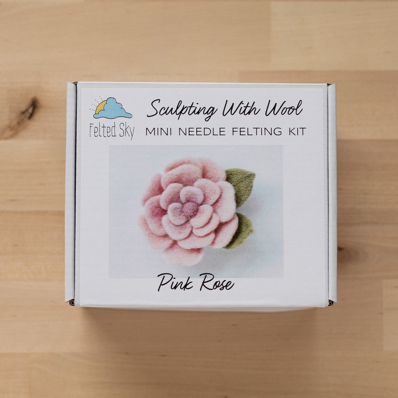 Pink Rose Mini Needle Felting Kit Beginner Friendly With Video ...