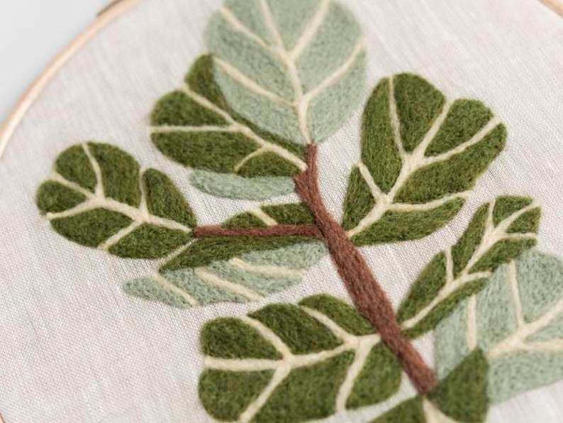 Fiddle-leaf Fig Needle Felting Kit - Beginner Friendly - Coloring With ...