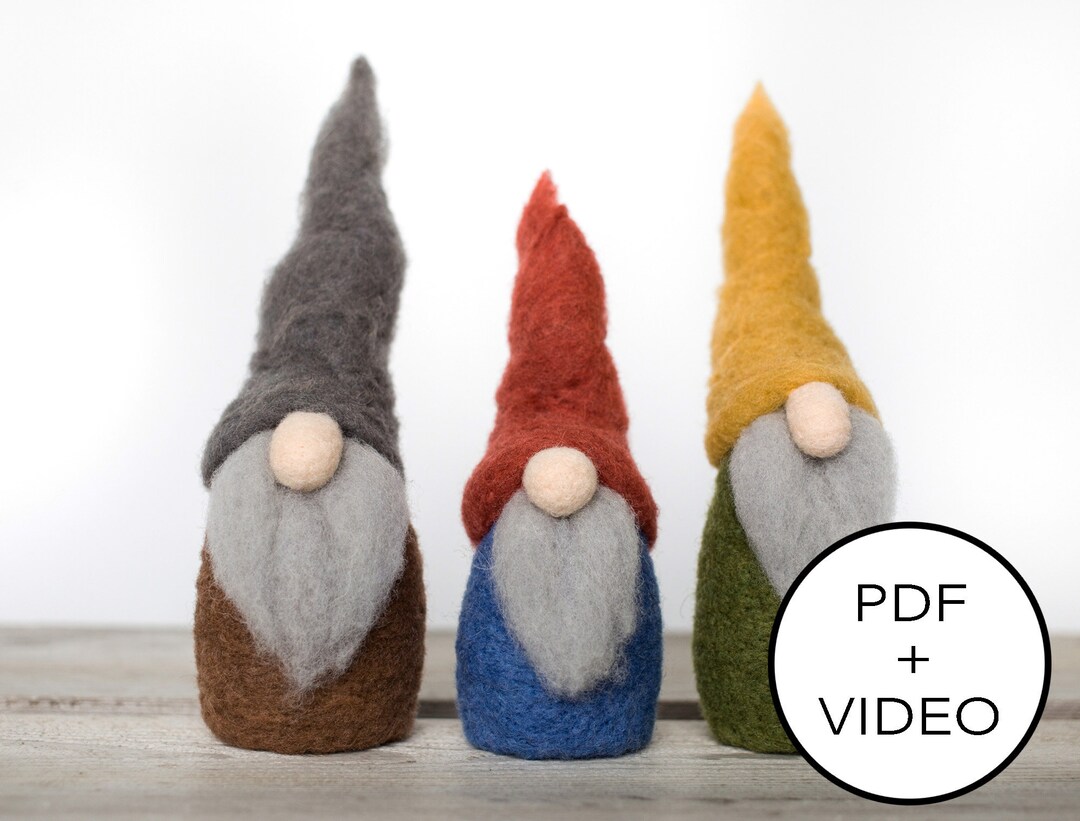 Gnomes Needle Felting Tutorial PDF Pattern Instant Download Includes ...