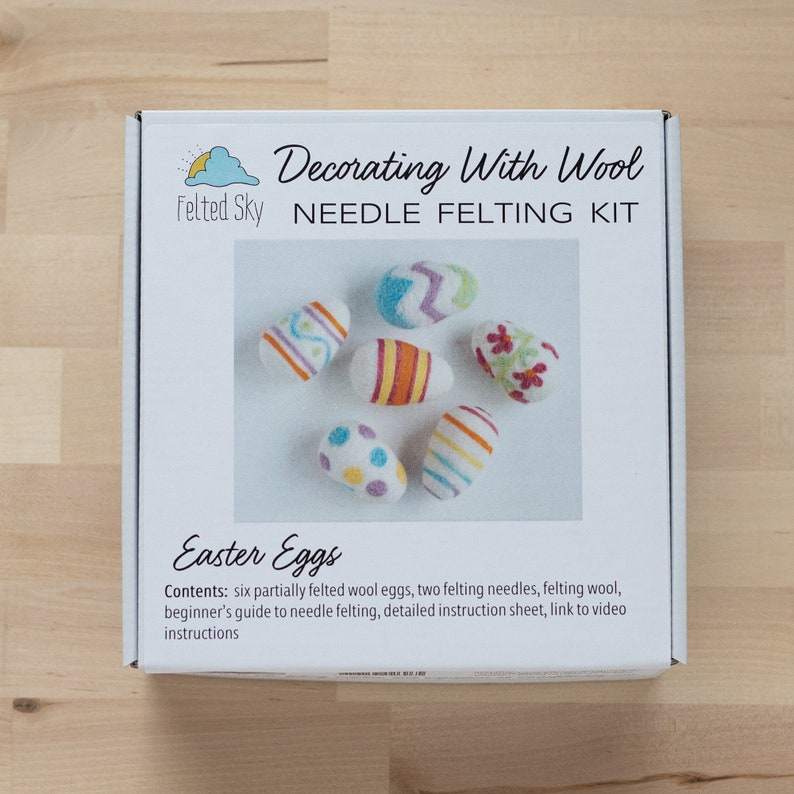 Easter Eggs Needle Felting Kit - Beginner Friendly - Includes Video ...