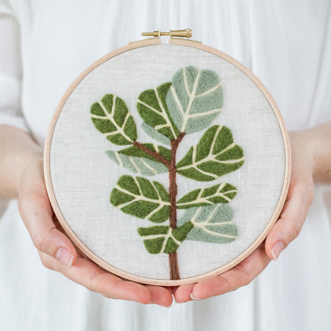 Fiddle-leaf Fig Needle Felting Kit - Beginner Friendly - Coloring With ...