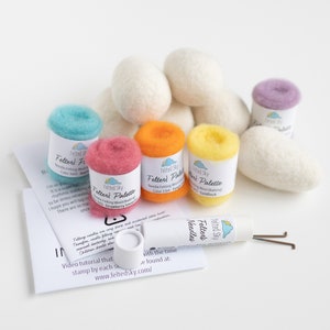 Easter Eggs Needle Felting Kit - Beginner Friendly - Includes Video ...