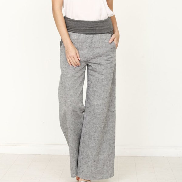 Grey Linen Pants - Etsy