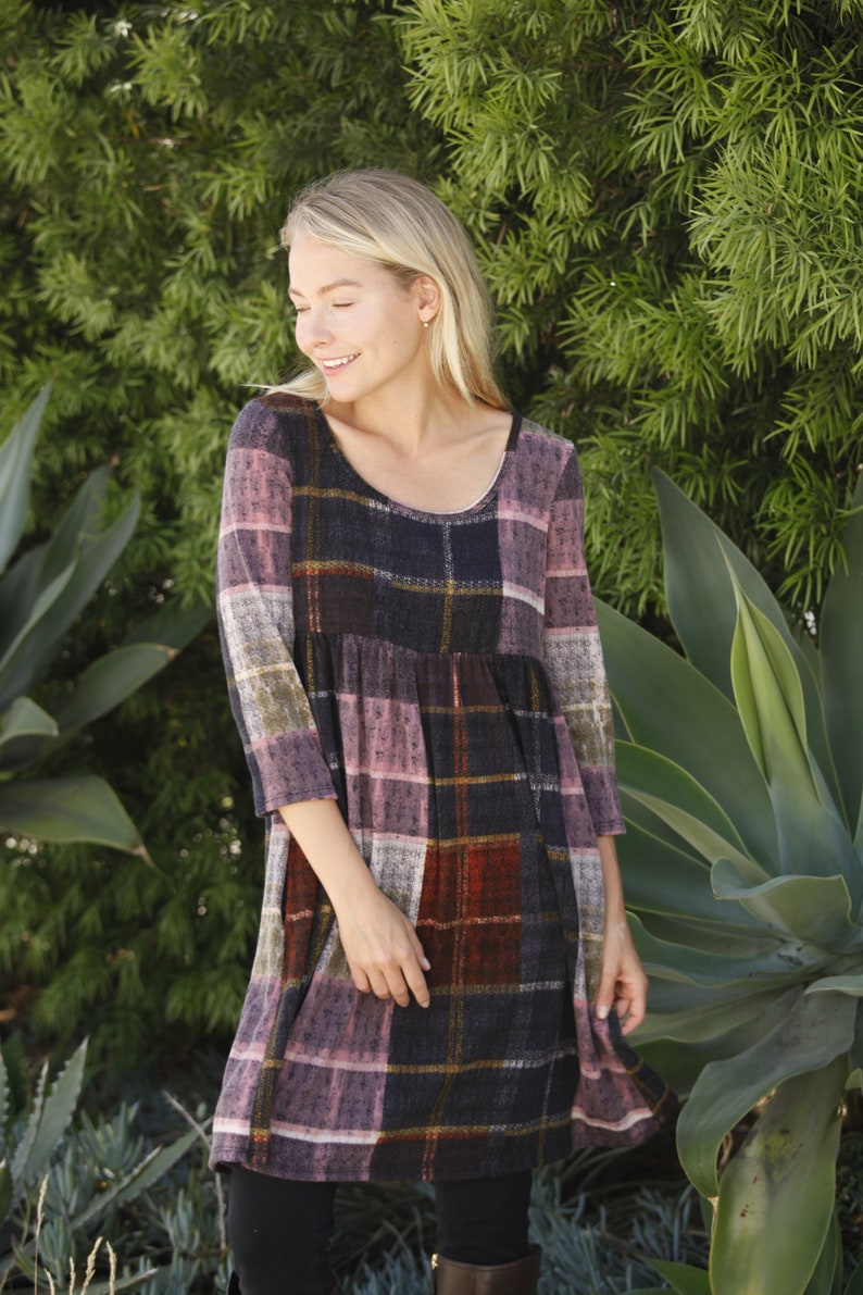 High Waist Window Pane Plaid - Etsy