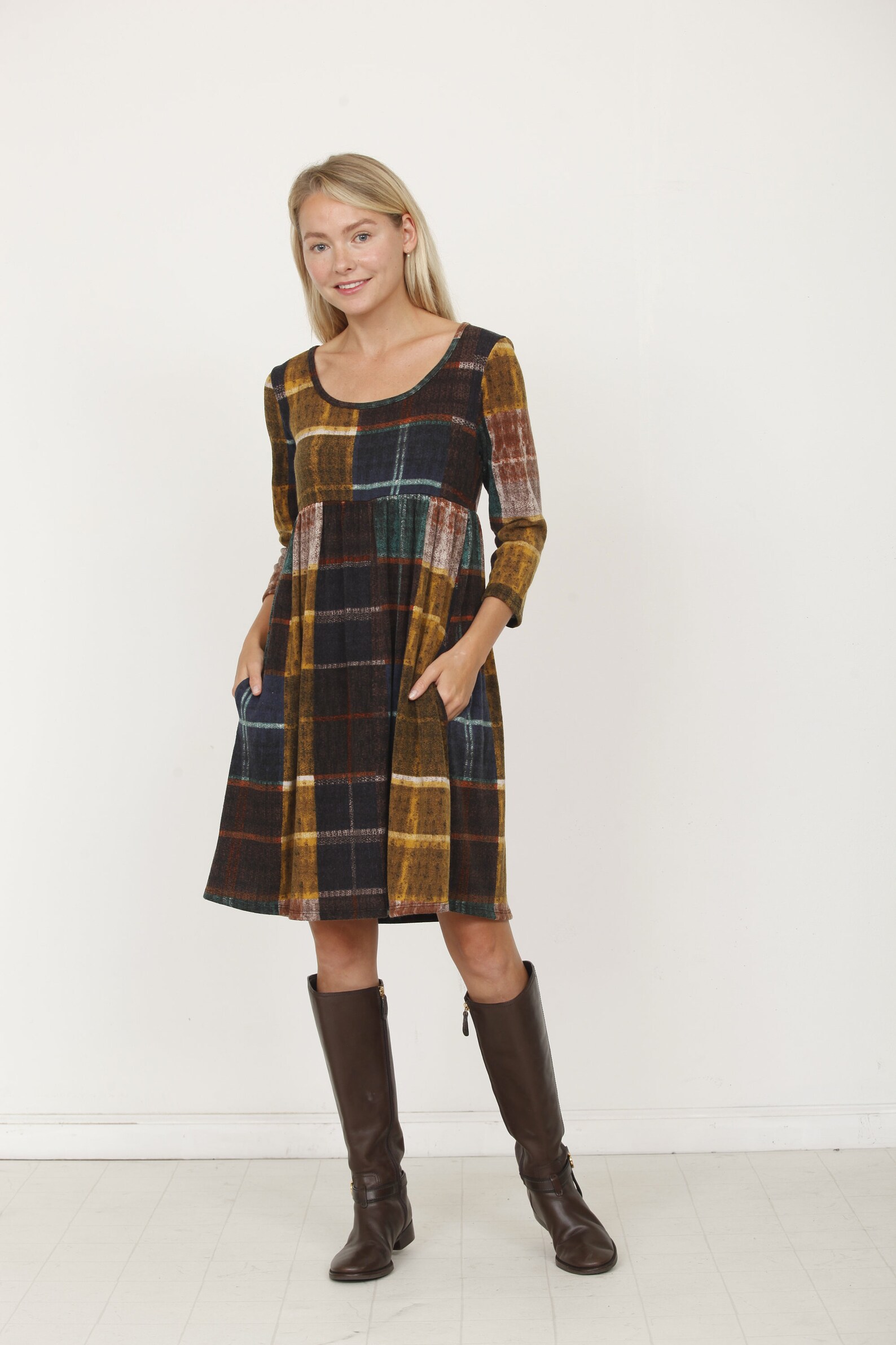 High Waist Window Pane Plaid | Etsy