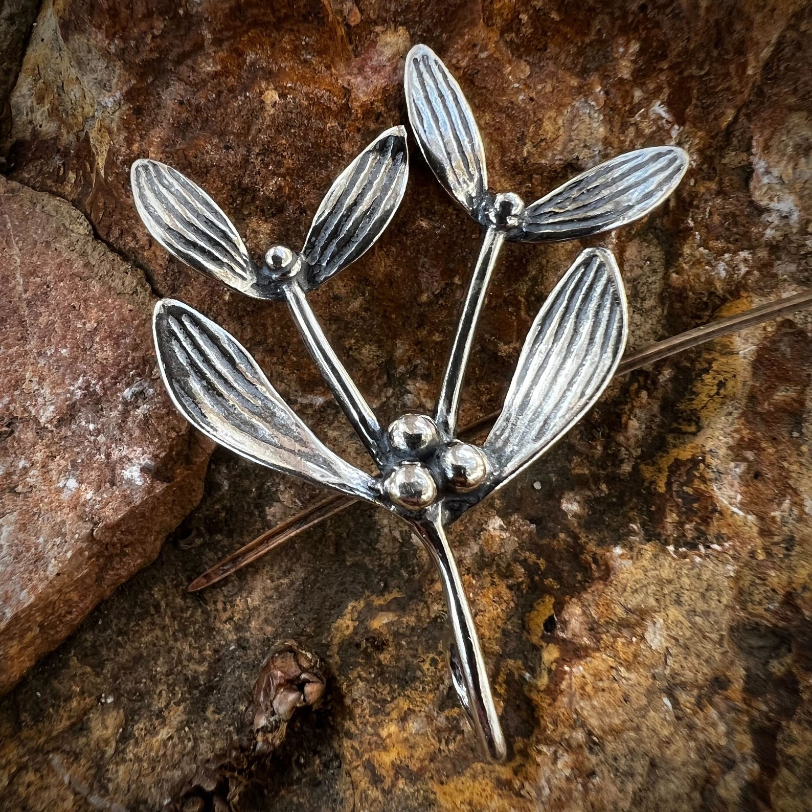 DRUID Mistletoe SILVER Celtic Pendant Necklace Jewelry Jewellery Irish ...