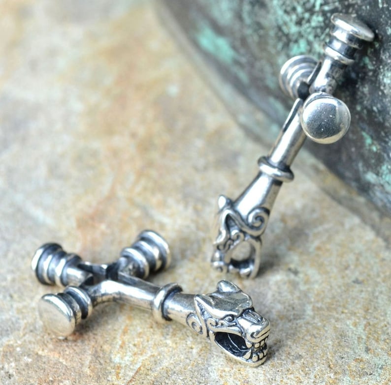 FENRIR Viking Silver WOLF Cross PENDANT Icelandic Pagan | Etsy