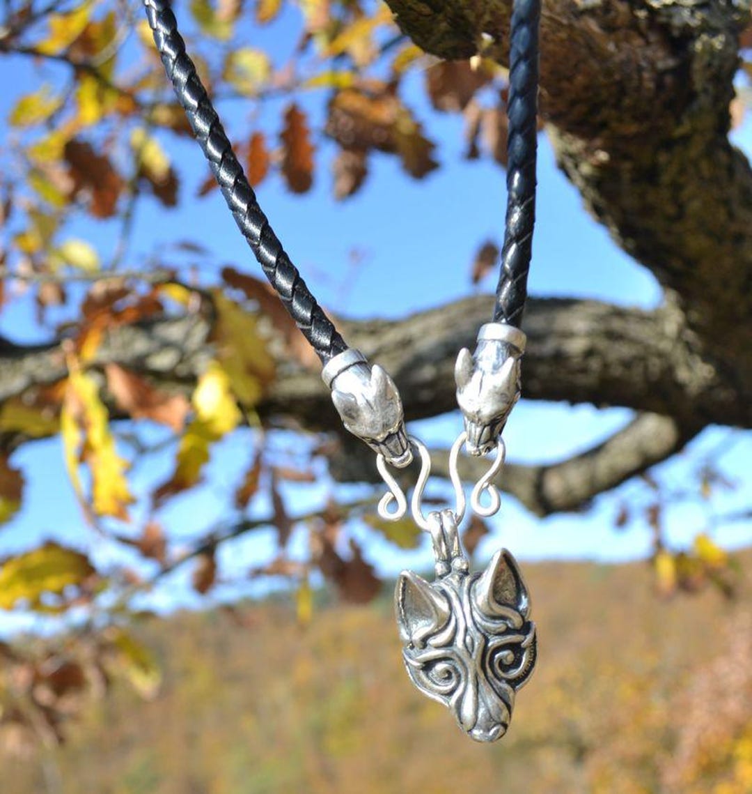 FENRIR Viking Sterling Silver WOLF Pendant Icelandic Wolf Necklace ...