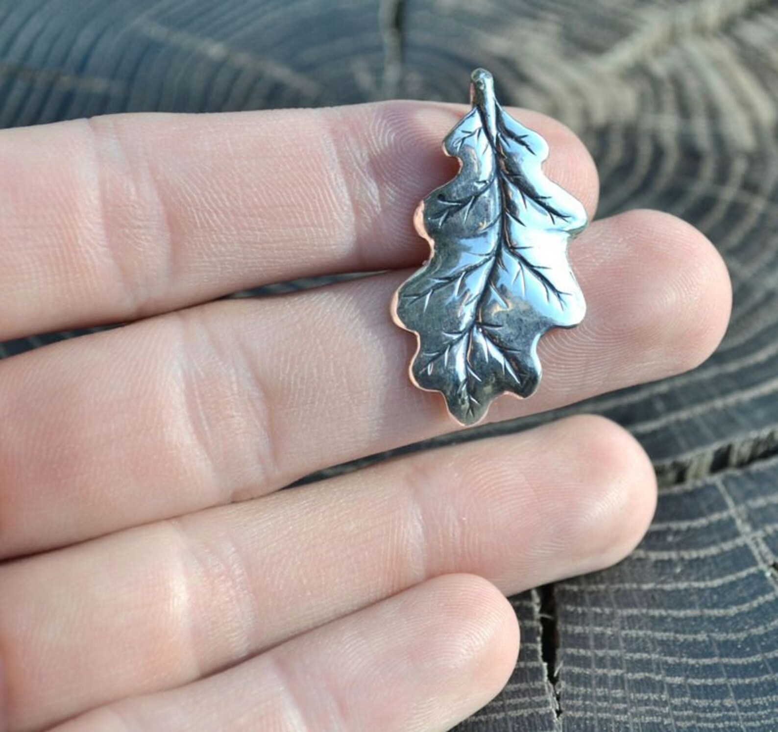 Silver OAK LEAF Druid PENDANT Sterling Necklace Pagan Charm | Etsy