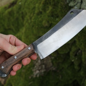 KAZUO Bushcraft Cleaver - Knife Forged Outdoor Wilderness Camping ...