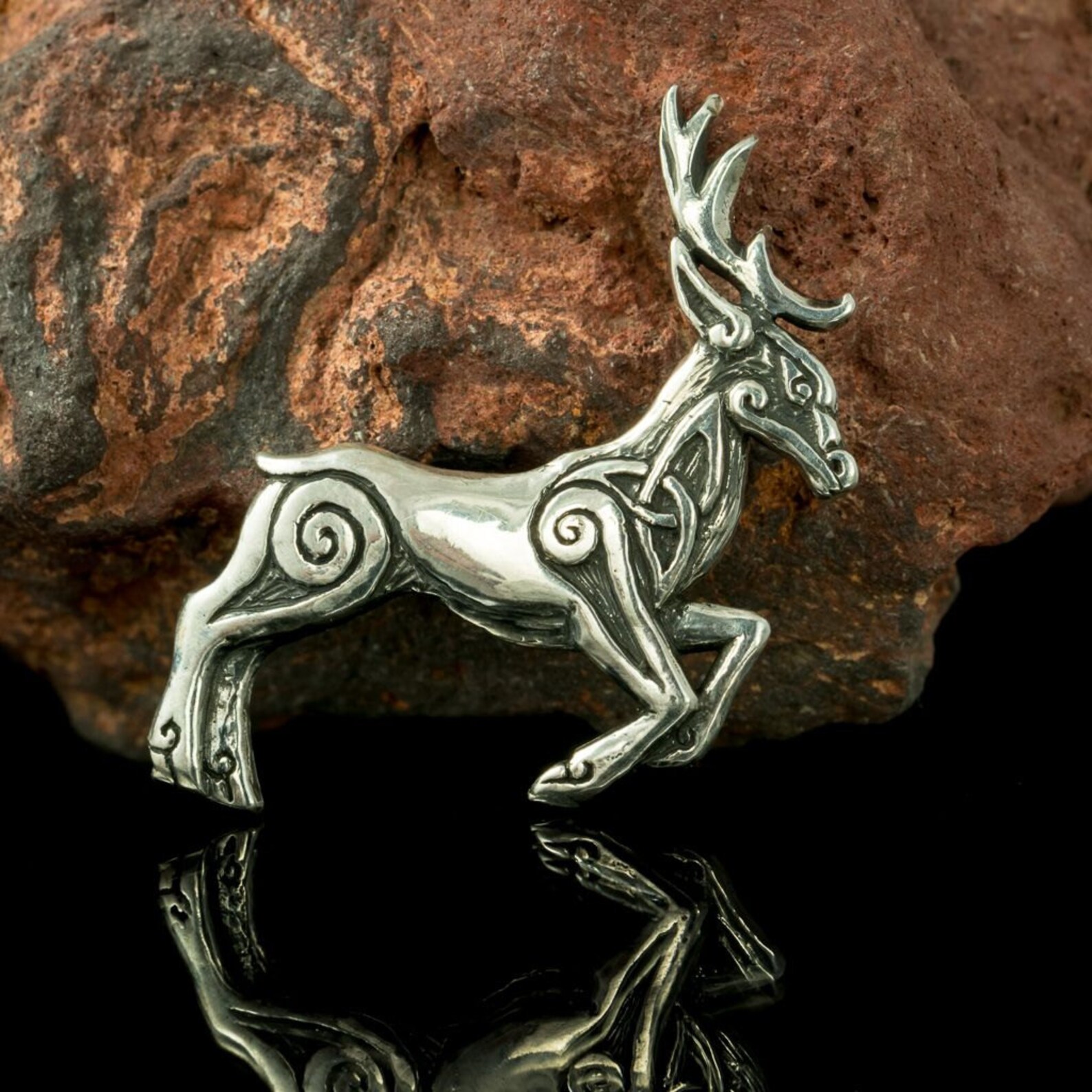 CELTIC DEER Necklace Silver Stag Necklace Cernunnos Inspired | Etsy
