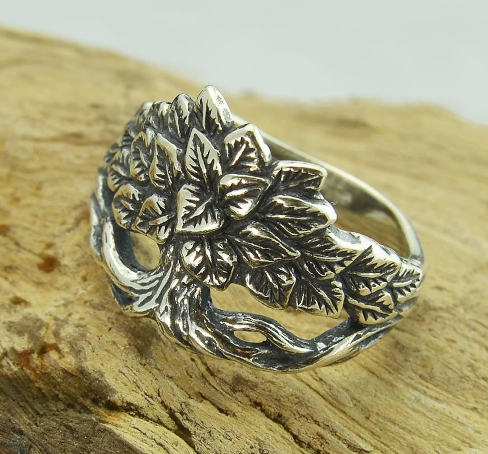 LINDEN TREE RING Sterling Silver Lime Trees Leaf Leaves Nature - Etsy