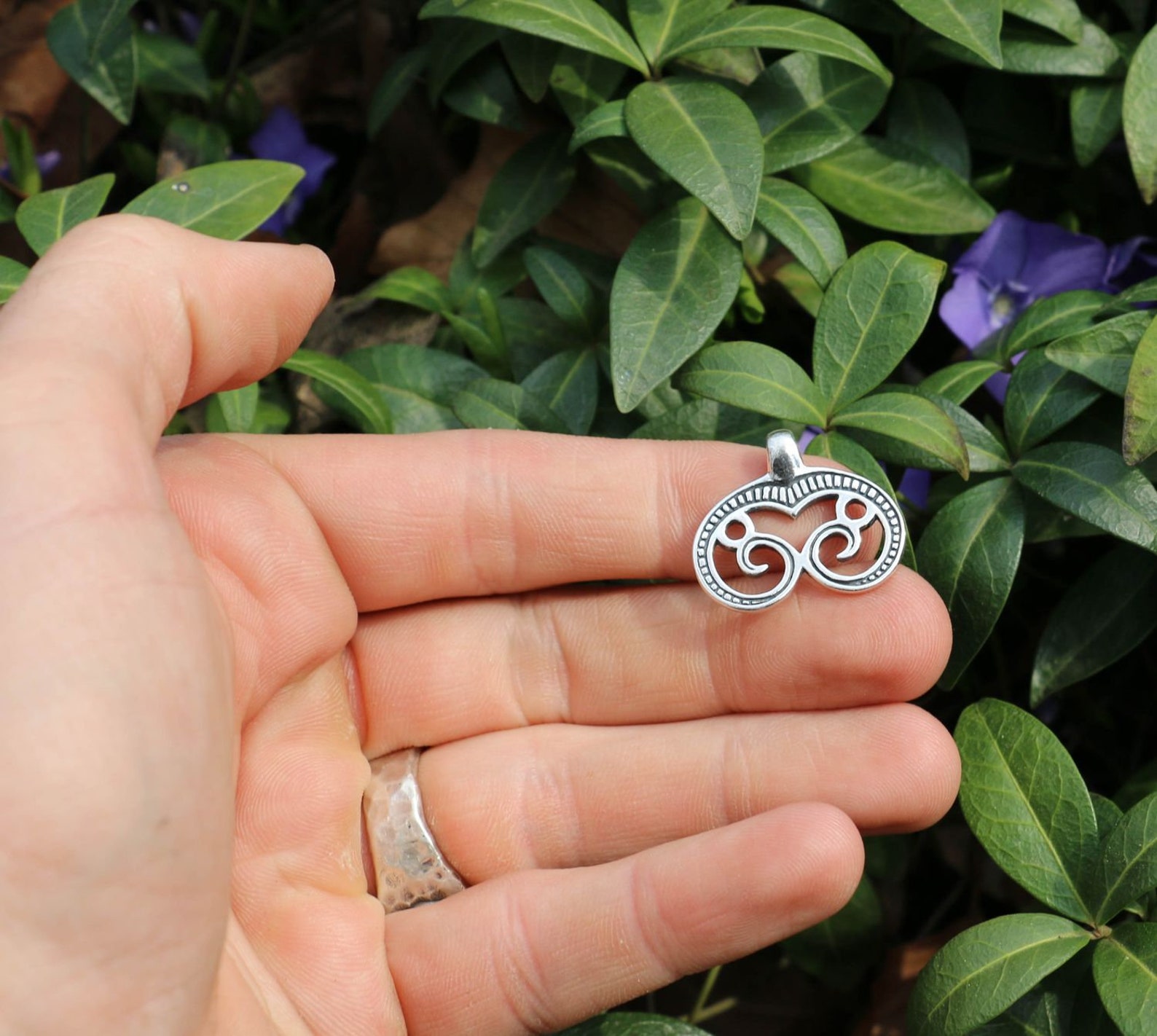 GREAT Moravia Lunula MOON Double Sided Silver PENDANT Inspired - Etsy