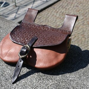 HUBERTUS Medieval LEATHER Belt BAG Pouch Middle Ages Sca - Etsy
