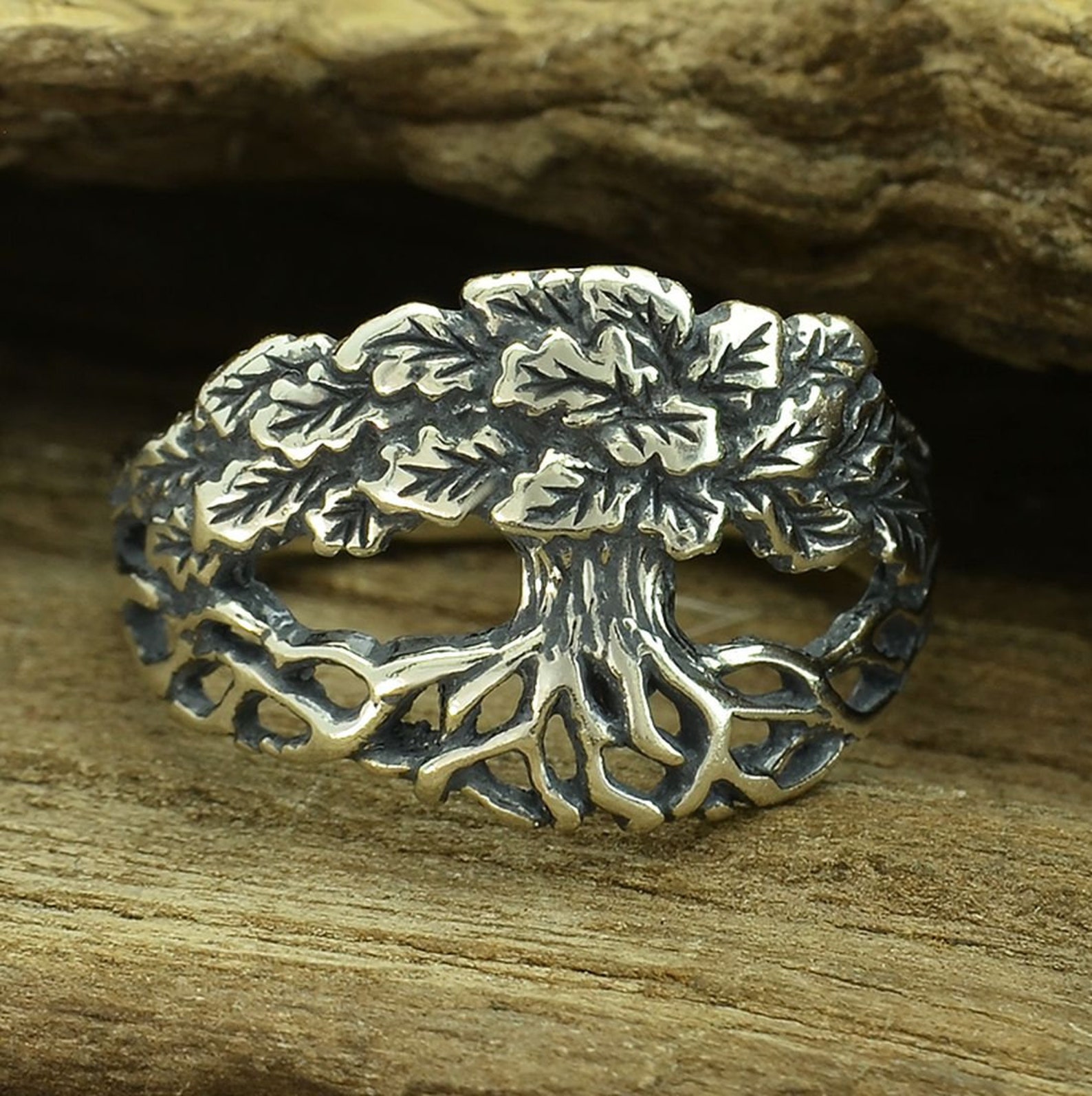 OAK TREE Silver Ring Celtic Druid Druids Pagan WYDA Tree Trees | Etsy