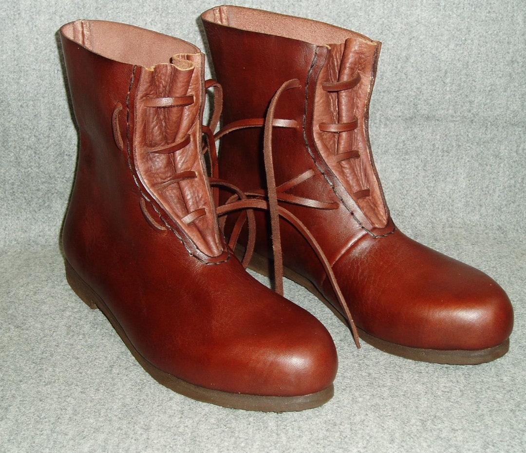 SHOES, Medieval, 15th Century Middle Ages Gothic Boots Leather Sca Larp ...