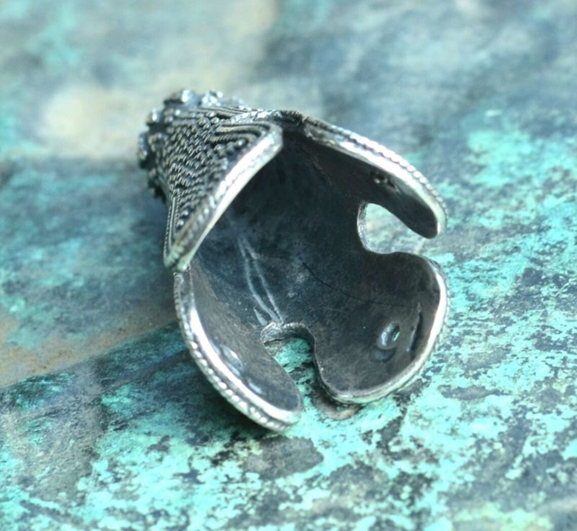 VIKING CAP END From Birka Sterling Silver - Etsy
