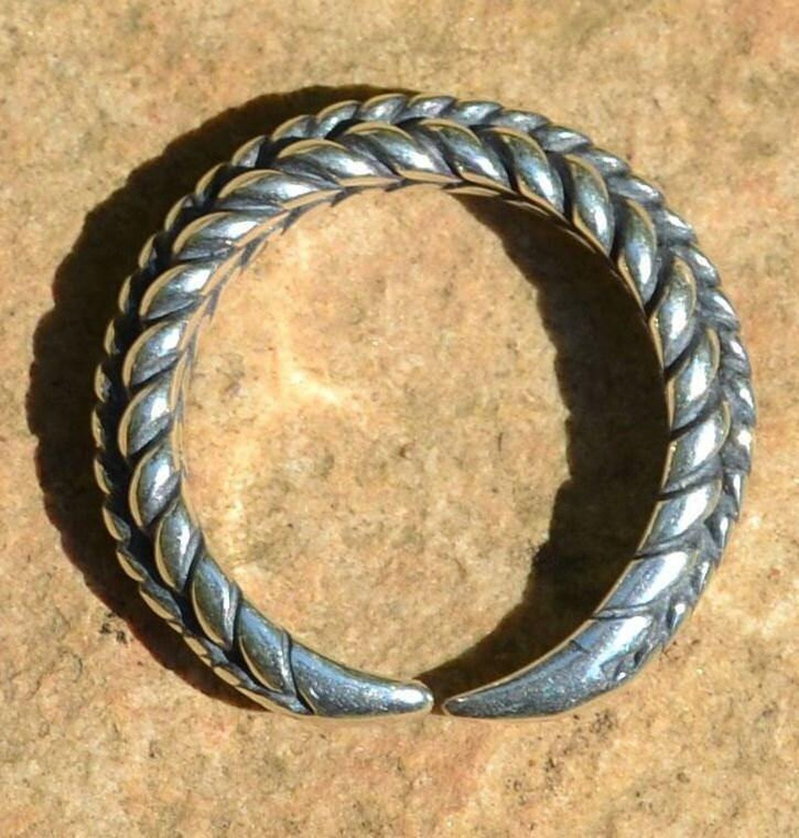 Sterling Silver Viking Braided Ring - Etsy