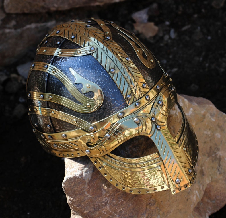 Varg Viking Fantasy Helmet Metal Steel Decorated Vikings | Etsy