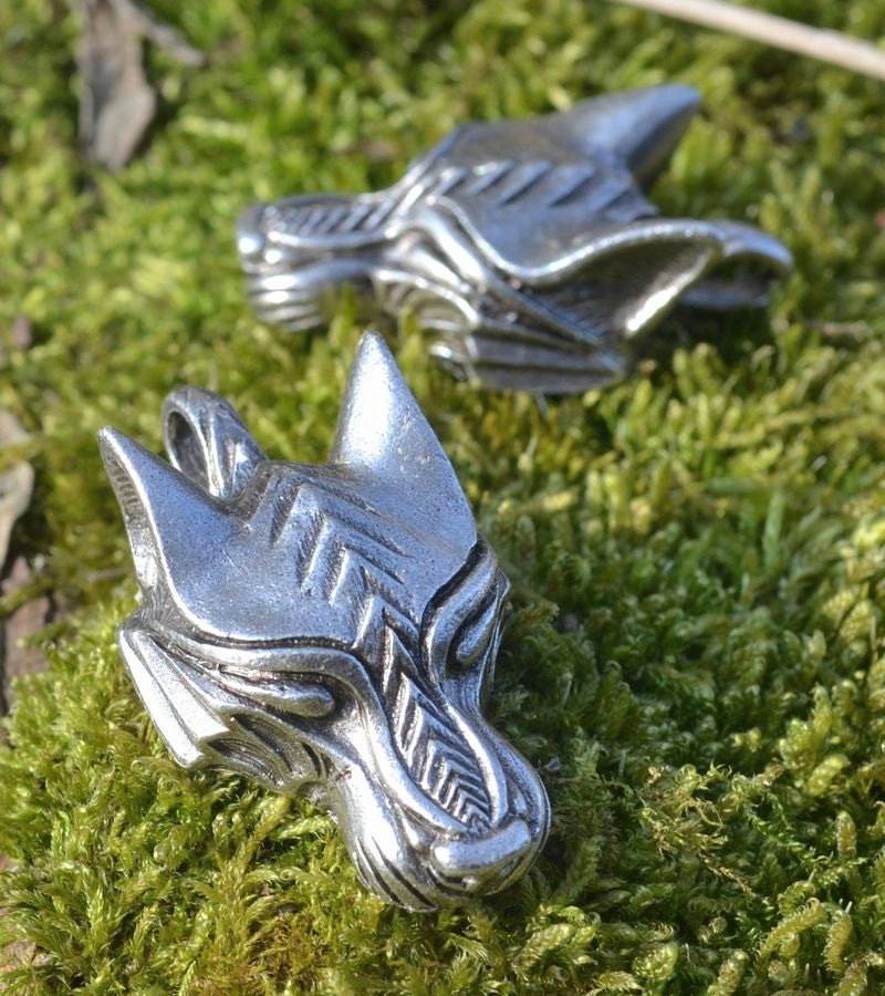 WARG Viking Wolf PENDANT Silver Plated Tin Alloy Amulet - Etsy