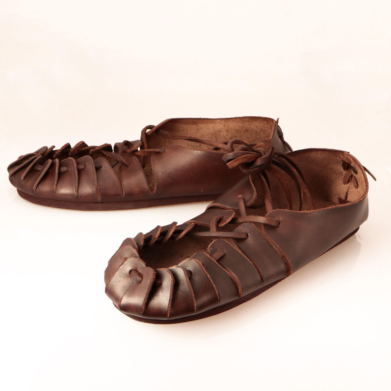 Celtic Leather Shoes Ancient Pagan Living History Reenactment - Etsy