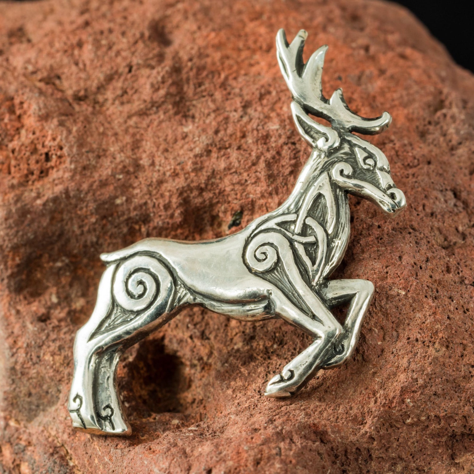 CELTIC DEER Necklace Silver Stag Necklace Cernunnos Inspired - Etsy