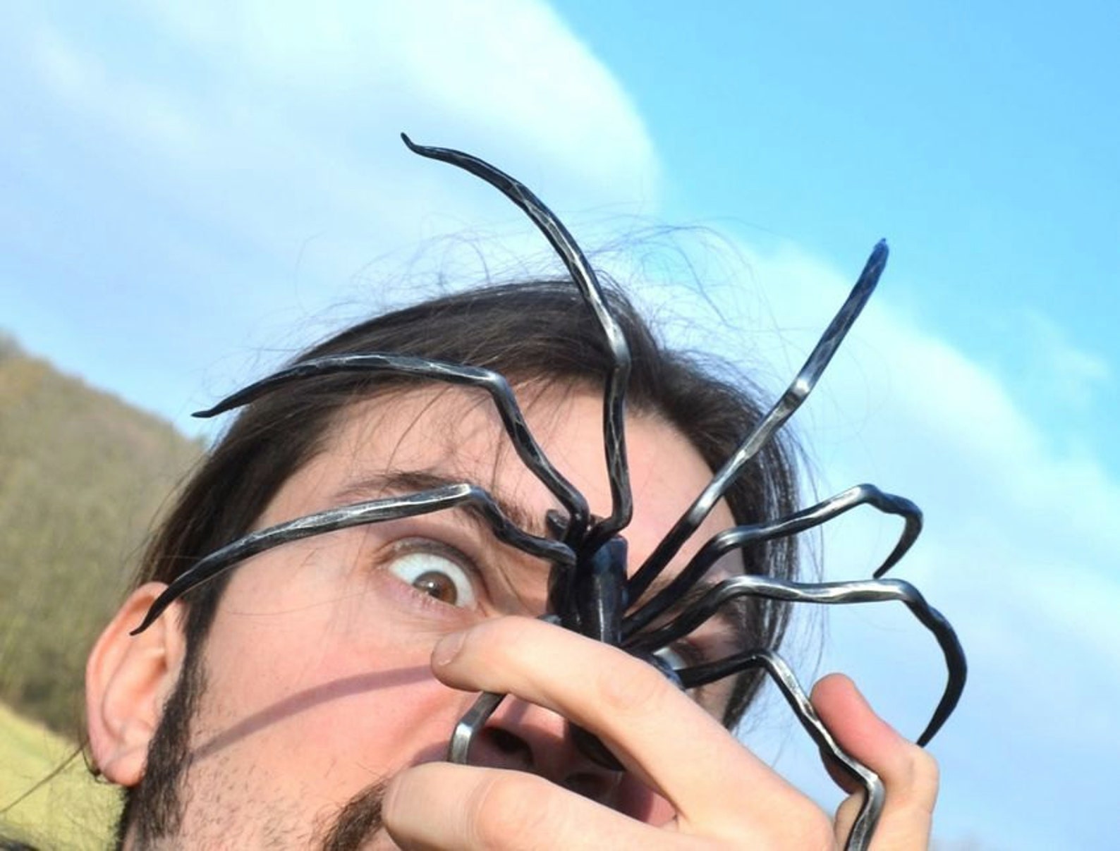 BLACK WIDOW Hand Forged Steel SPIDER Figure Statue Animal | Etsy