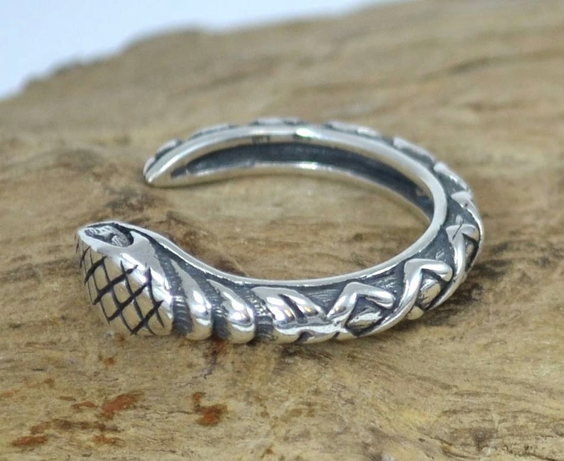 SERPENT Sterling Silver Snake Ring Snakes Viper Celtic Design - Etsy