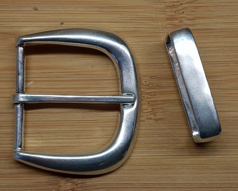 Modern Style Sterling Silver Belt Buckle With Silver Loop Gentleman ...