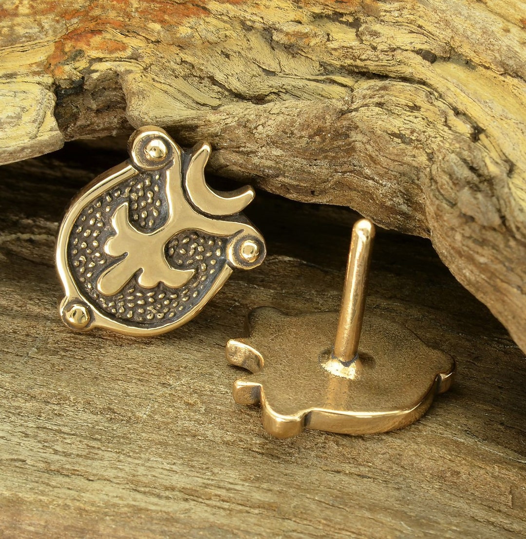 BELT RIVET Early Middle Ages Bronze Slavic Avar Viking Floral Medieval ...