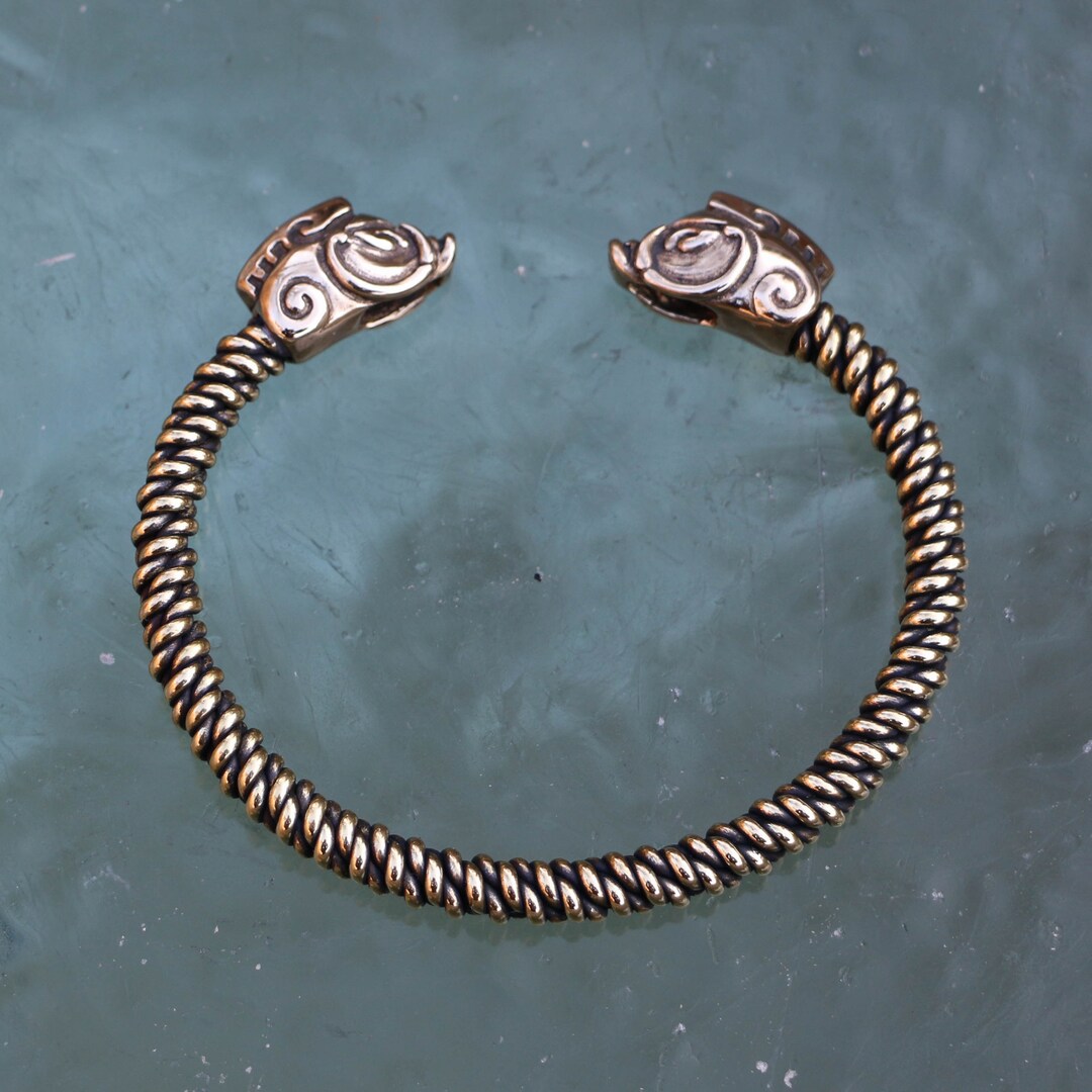 PICTISH Wild BOAR BRACELET Braided Twisted Celtic Wristband Pagan ...