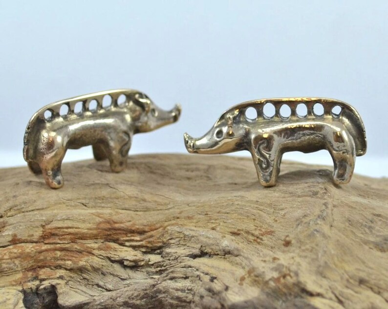 CELTIC Bronze BOAR Pendant Warrior Necklace Virility Symbol of Courage ...