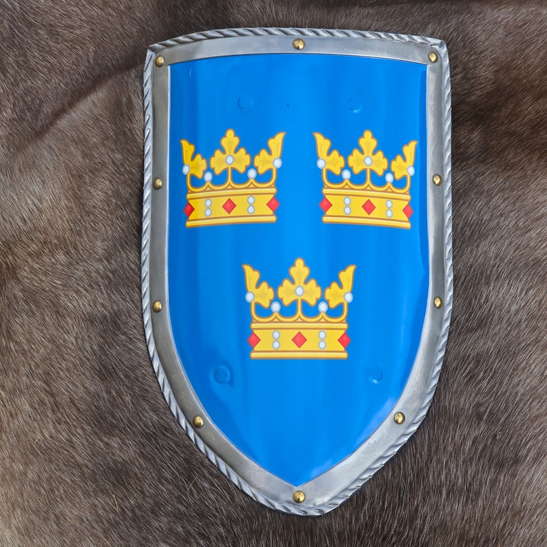 SWEDEN, MEDIEVAL SHIELD - Metal, Handmade - Etsy