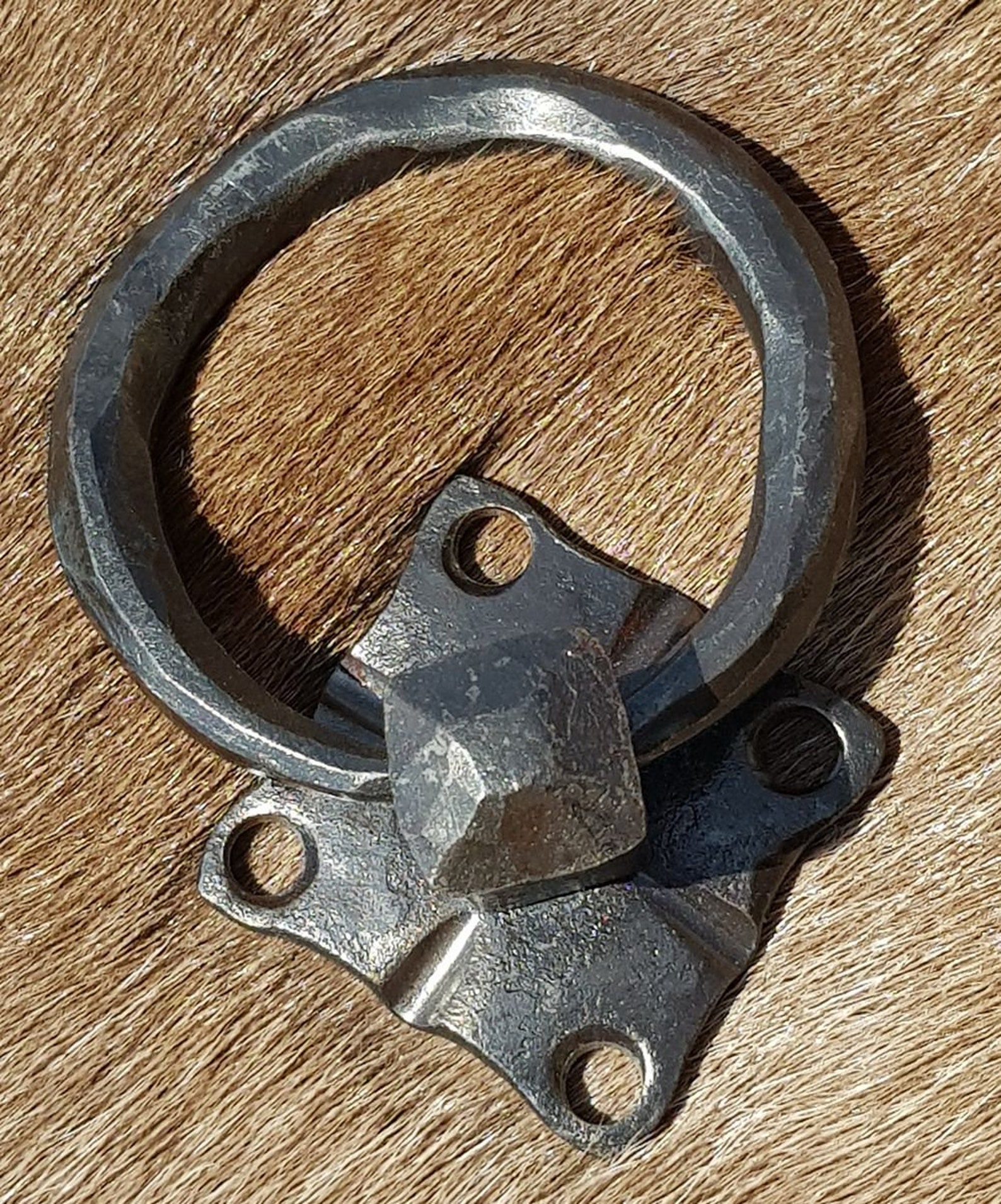 Forged Ring Pull Door Knocker Hand Forged Dungeon Furniture | Etsy