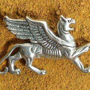 Gryffin Silver Pendant Gryf Gryphon Gryfon Greek Mythology Animal ...