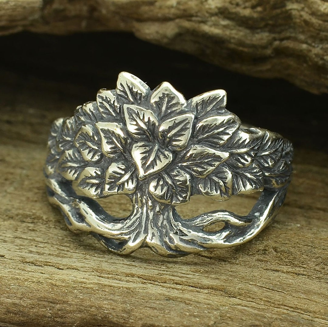 LINDEN TREE RING Sterling Silver Lime Trees Leaf Leaves Nature Natural ...