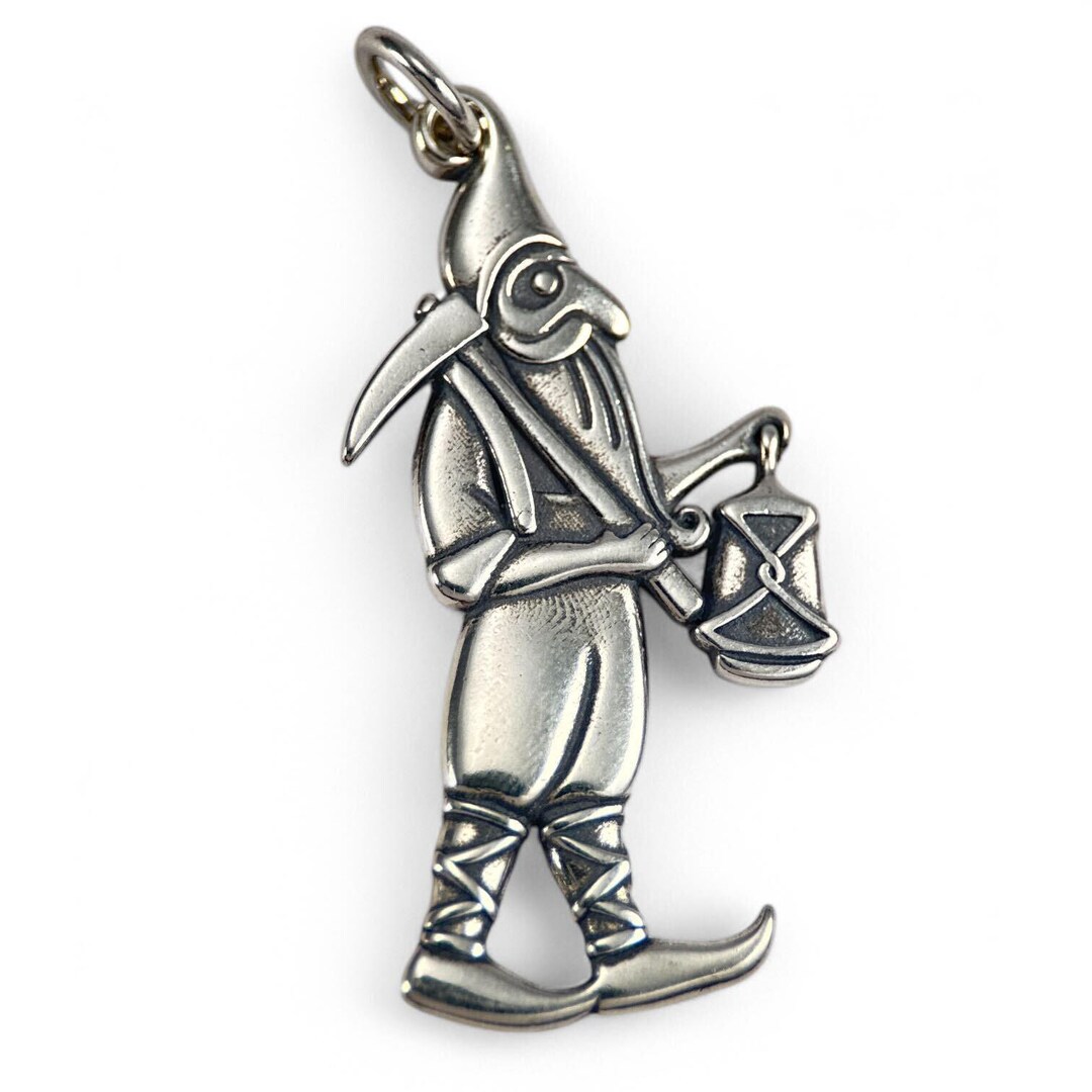 Sterling Silver Mining Dwarf Pendant - Etsy