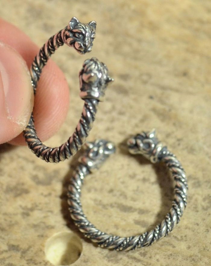 CELTIC CAT Sterling Silver Adjustable RING Celts Irish - Etsy