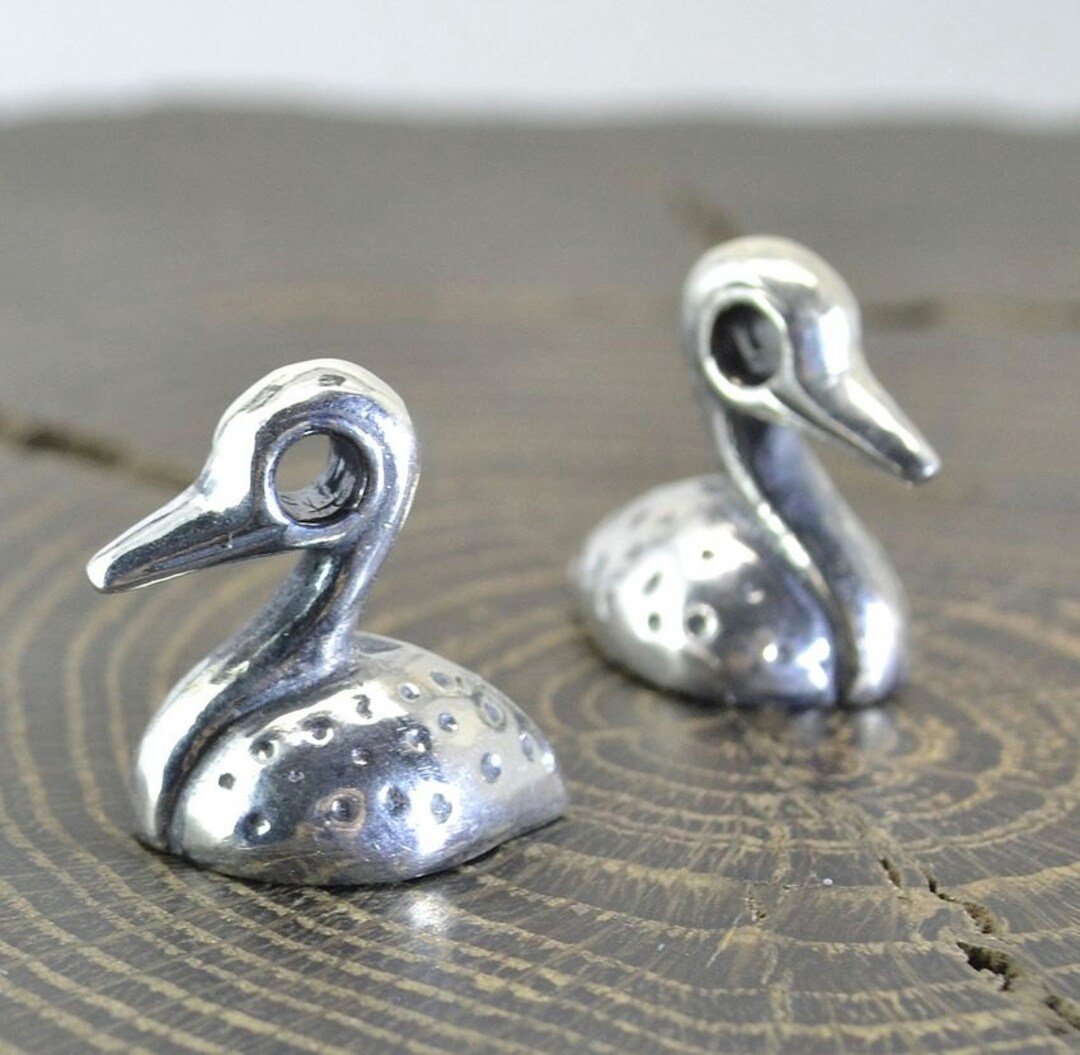 CELTIC Sterling Silver DUCK Necklace Pendant Copy Replica Animal Bird ...