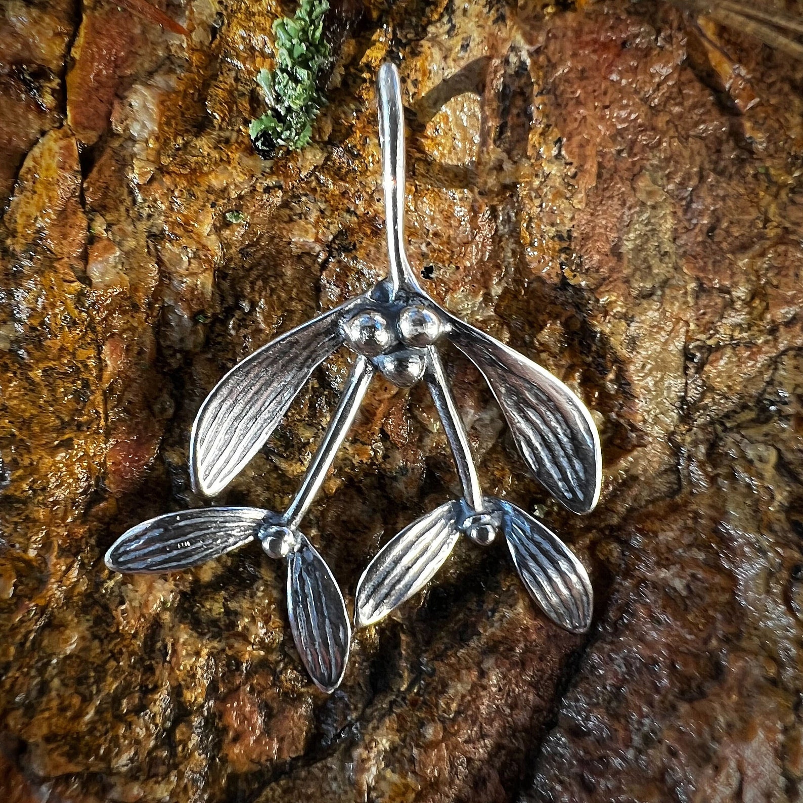 DRUID Mistletoe SILVER Celtic Pendant Necklace Jewelry Jewellery Irish ...